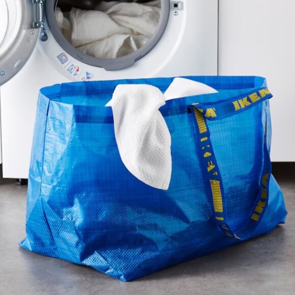 IKEA | Bags | Ikea Frakta Blue Carrier Reusable Tote Shoulder Bag ...